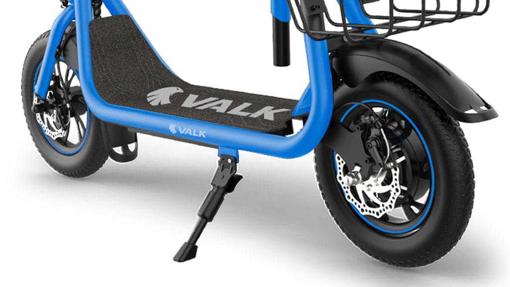 Electric Scooter with Seat - Blue – Valk Ebikes