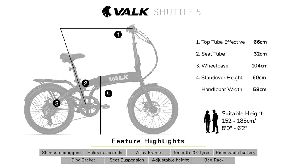 Shuttle 5 Electric Folding Bike - Dark Grey – Valk Ebikes