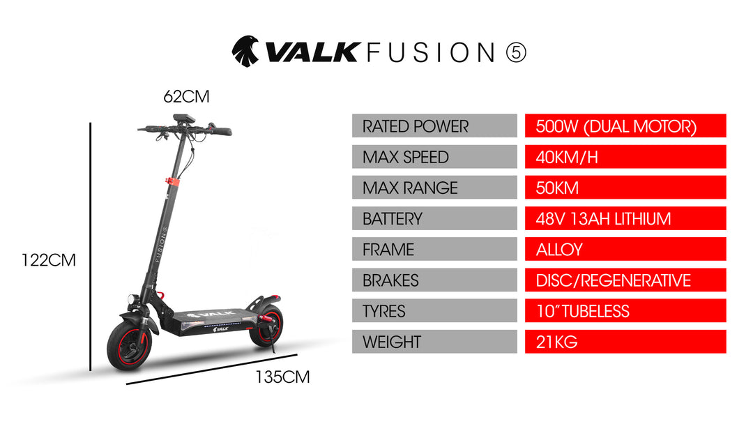 Fusion 5 Electric Scooter – Valk Ebikes