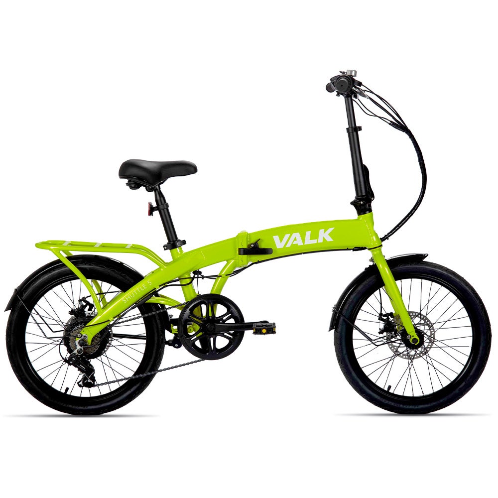 Shuttle 5 Electric Folding Bike - Lime Green – Valk Ebikes