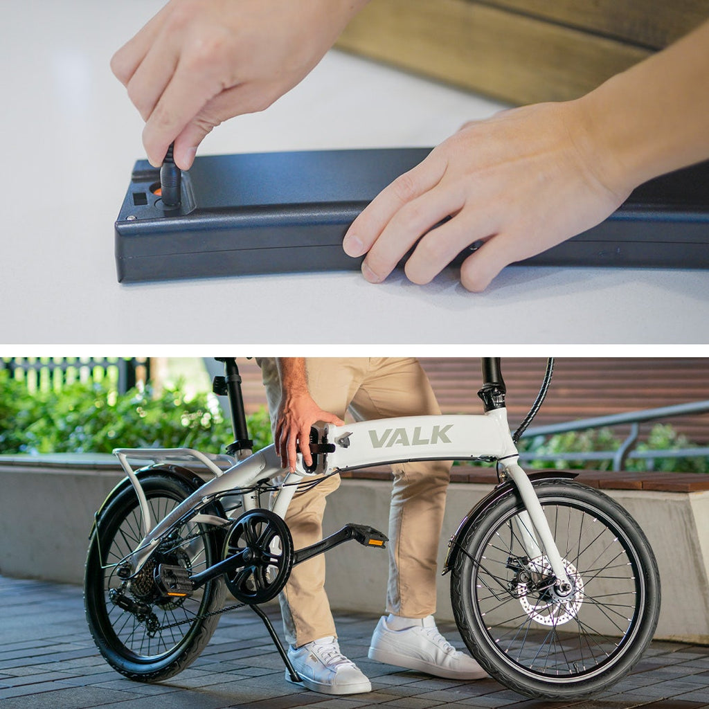 Shuttle 5 Electric Folding Bike - White – Valk Ebikes