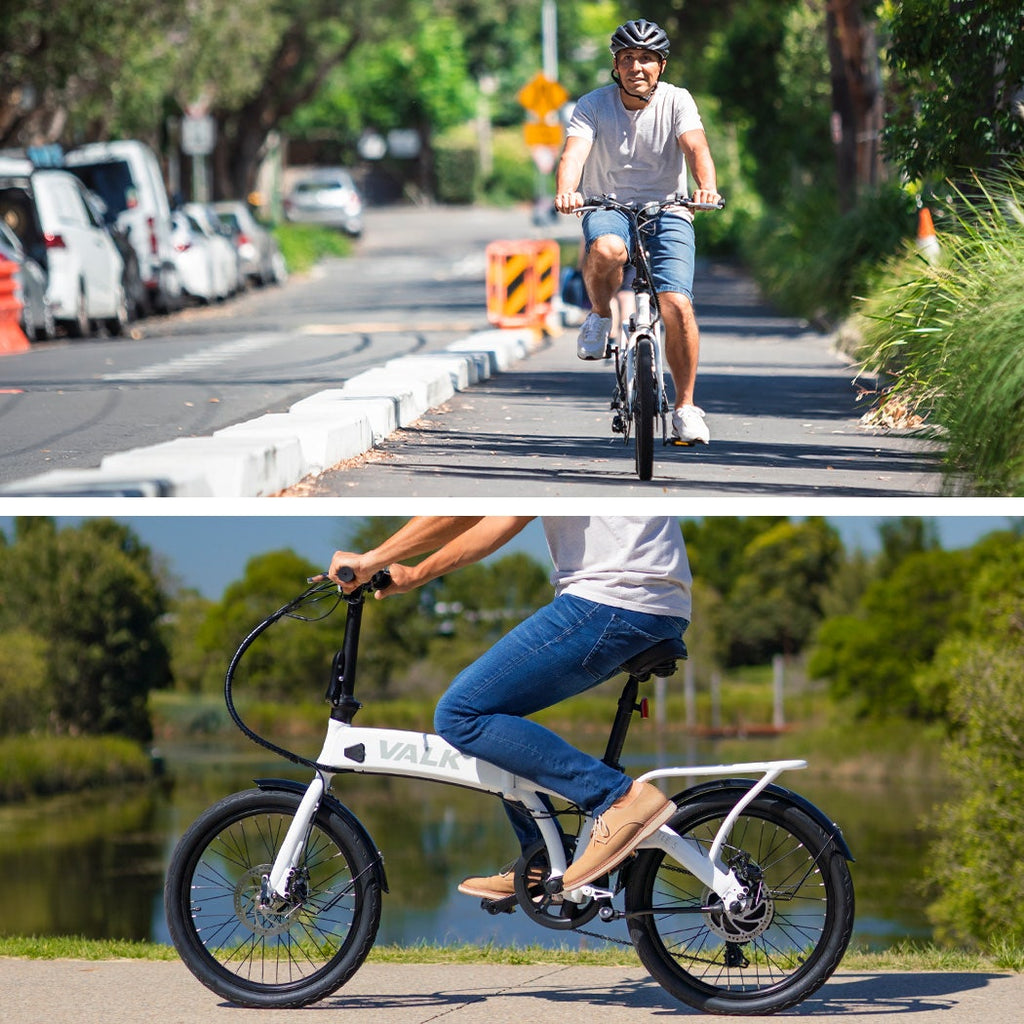 Shuttle 5 Electric Folding Bike - White – Valk Ebikes